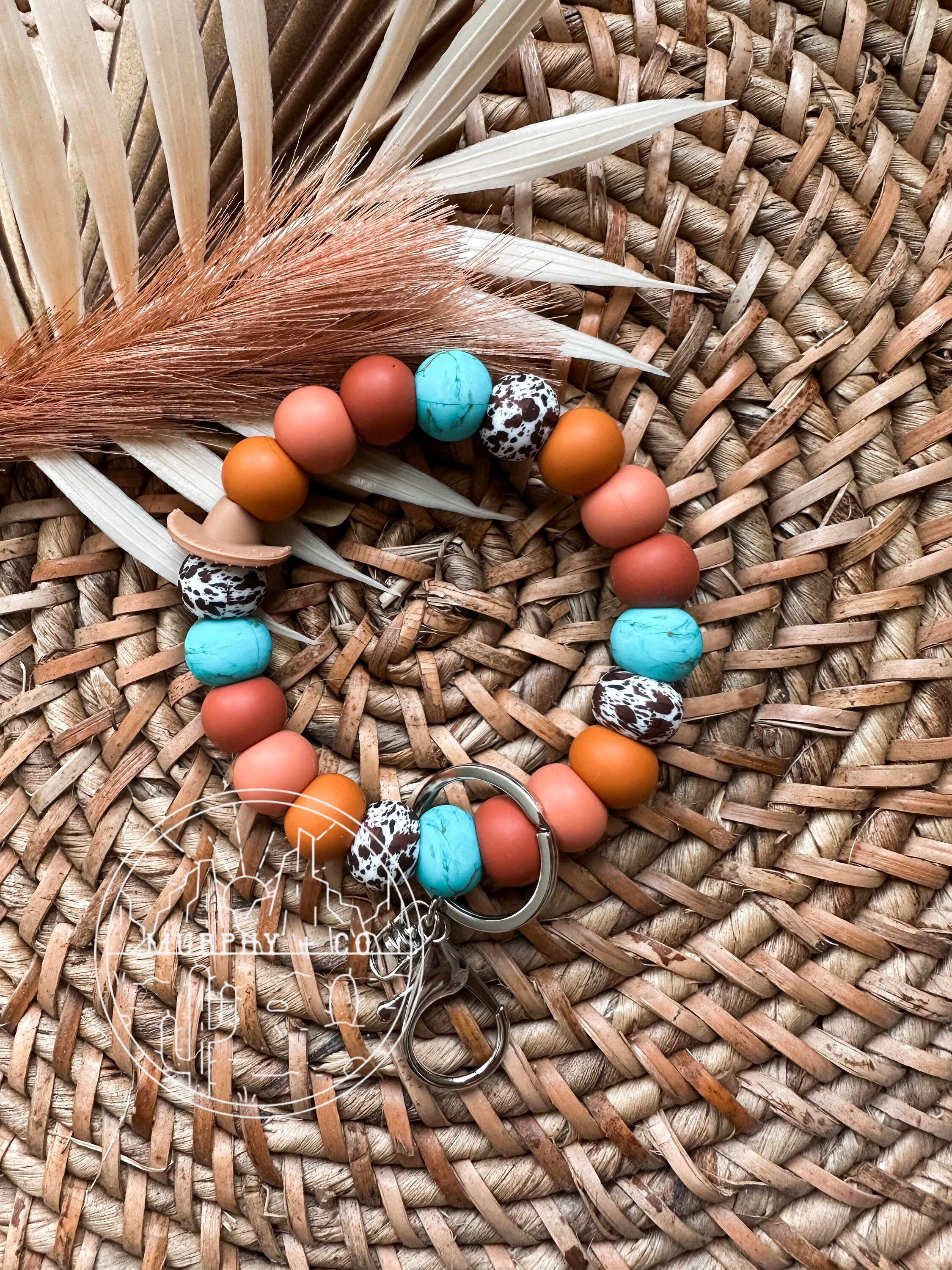 Western Silicone Keychain, Cow Print Keychain, Silicone Wristlet ...