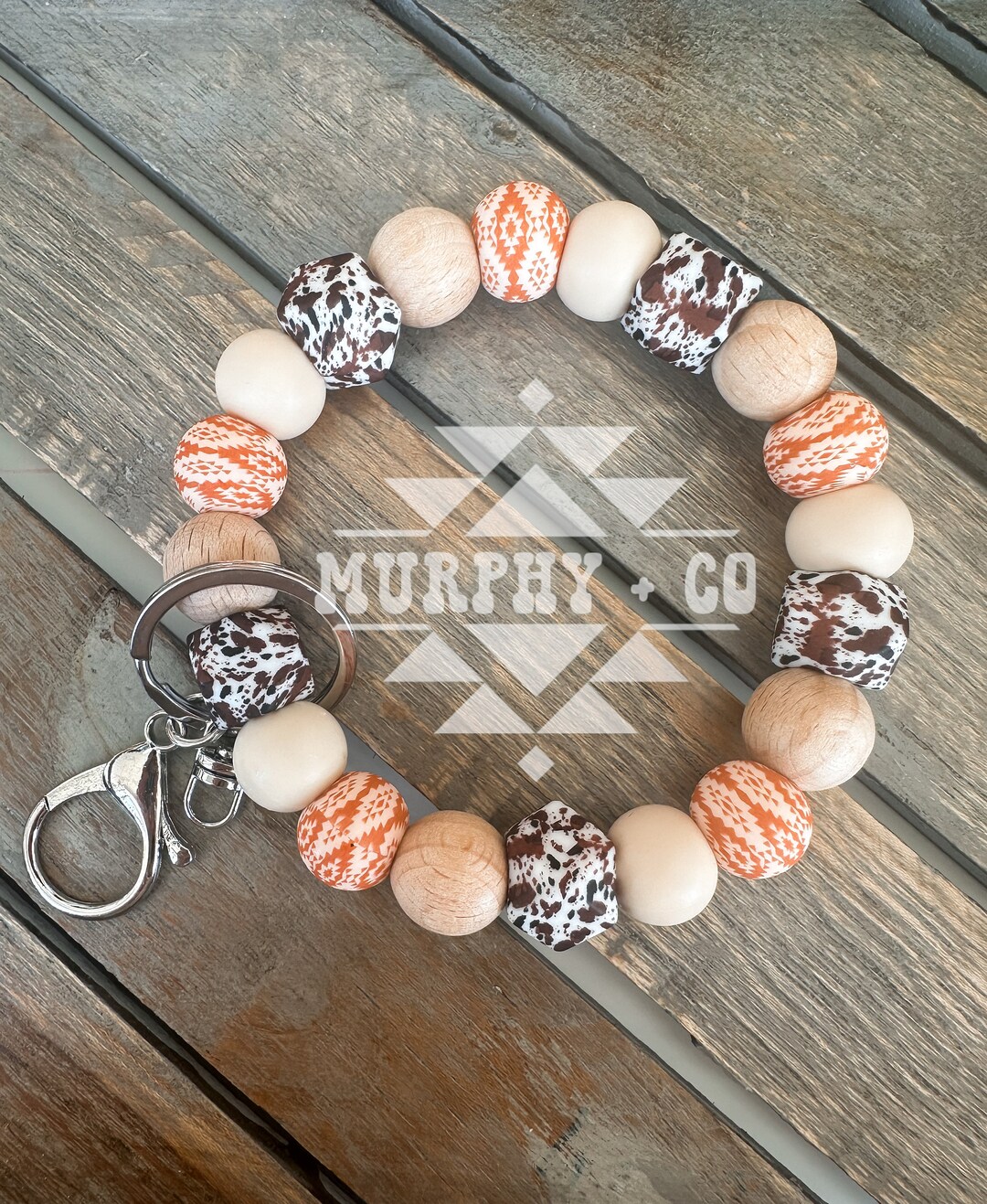 Western Silicone Keychain, Cow Print Keychain, Silicone Wristlet ...