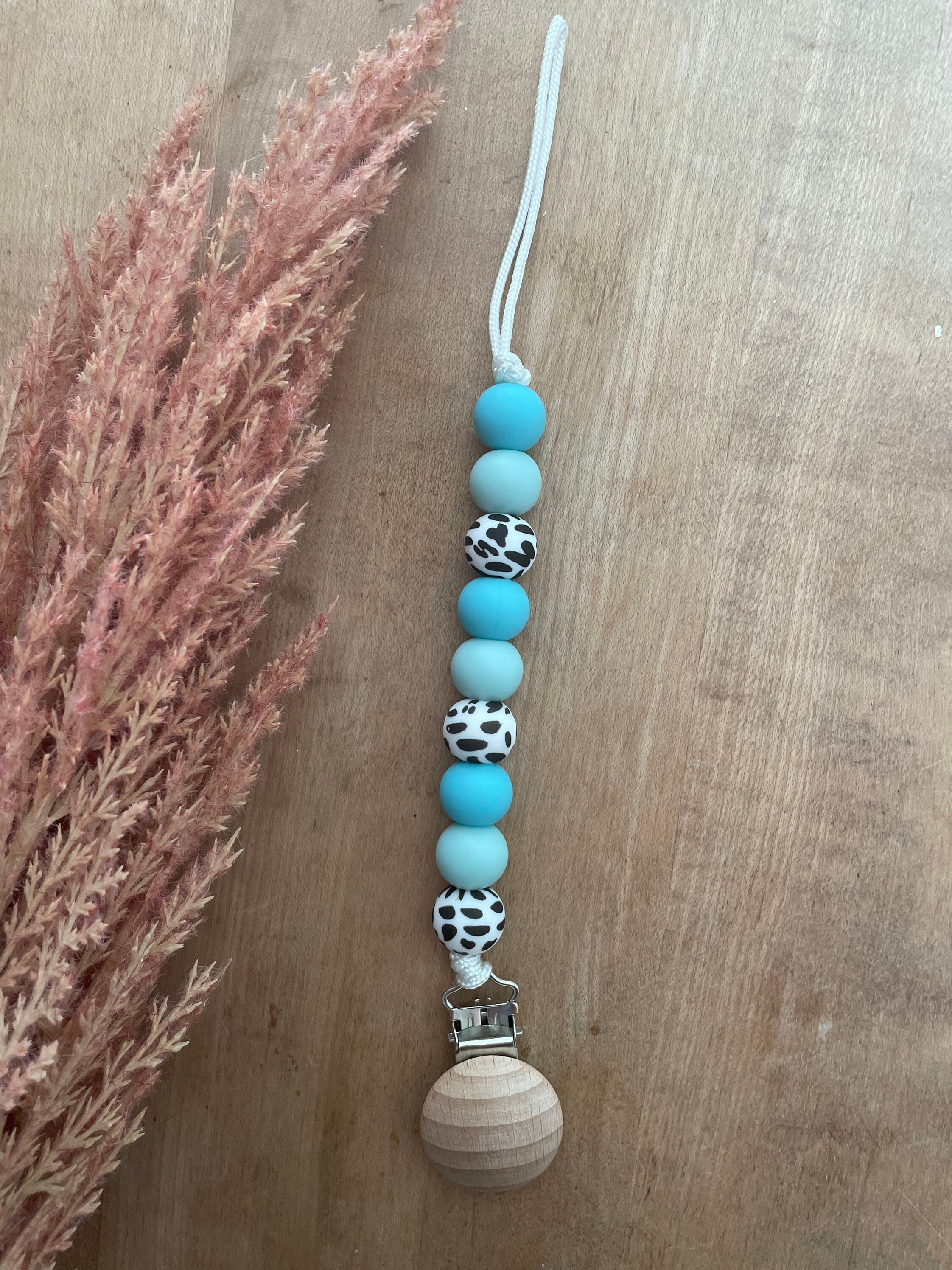 Cow Print Pacifier Clip Western Silicone Pacifier Clip - Etsy