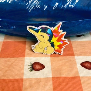 Starter Fire Type Johto Pokemon Cyndaquil Waterproof Holographic ...