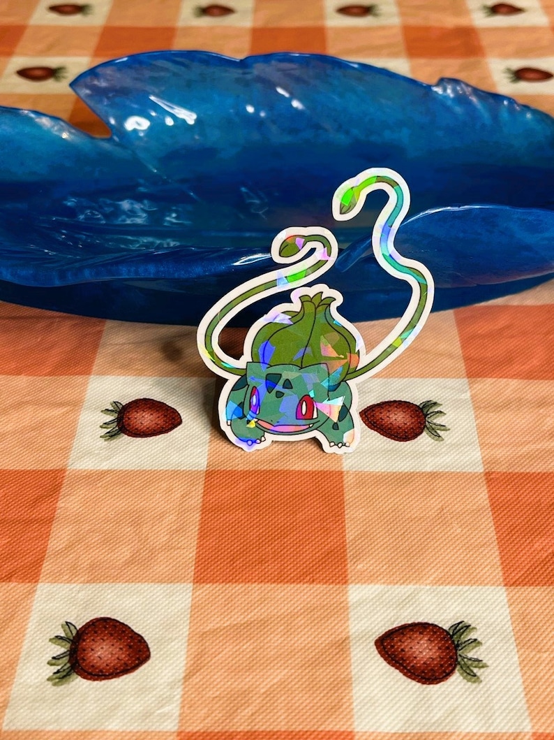 Starter Grass Type Pokemon Bulbasaur Waterproof Holographic Sticker for ...