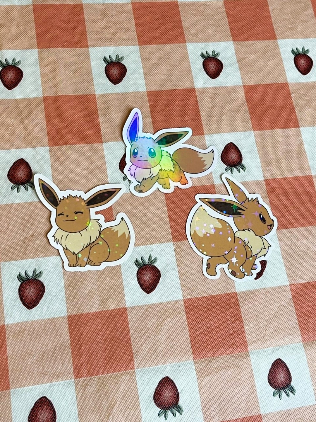 Eevee the Evolution Pokemon Holographic Waterproof Sticker for Luggage ...