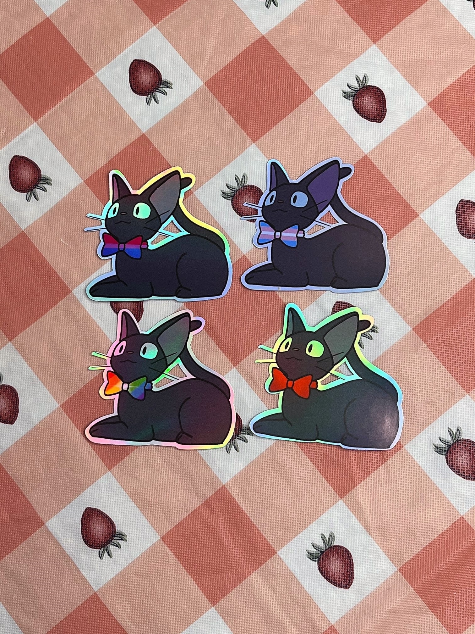 Black Cat Cute Jiji Sticker PRIDE Bisexual Trans - Etsy