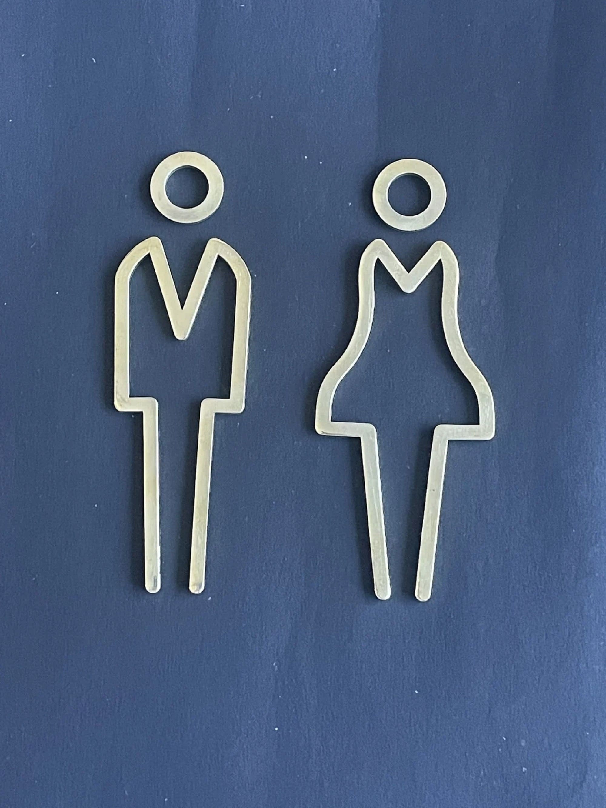 Restroom Door Sign WC Sign Modern Toilet Sign Male - Etsy UK