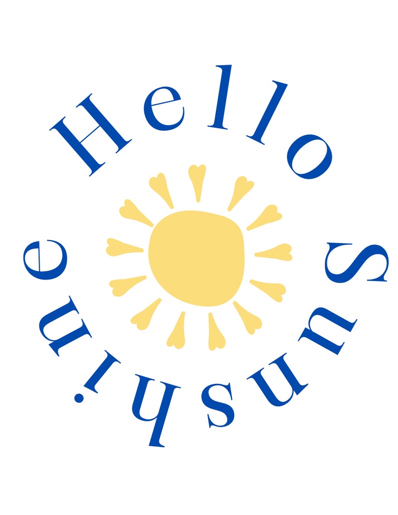 Hello Sunshine Graphic | PNG and SVG Files | High Quality Download - Etsy
