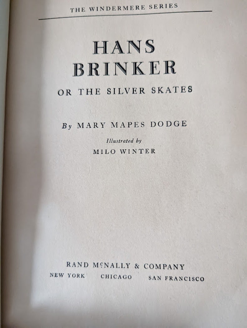 Hans Brinker or the Silver Skates Children's Classics - Etsy