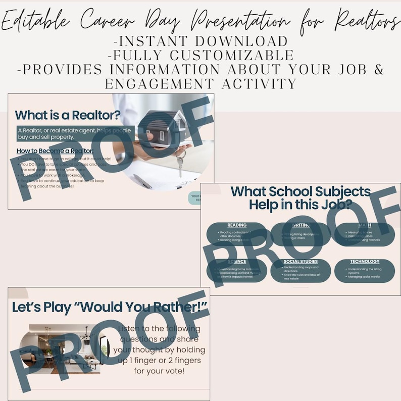 Realtor Career Day Presentation – Editable Canva Template | Digital ...
