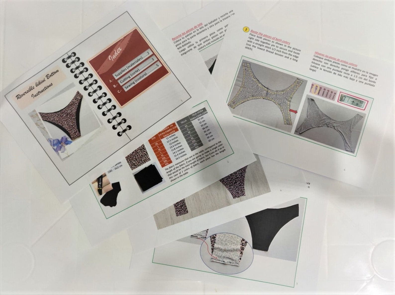 Swimsuit Pattern Reversible Bikini Bottoms Sewing Pattern - Etsy