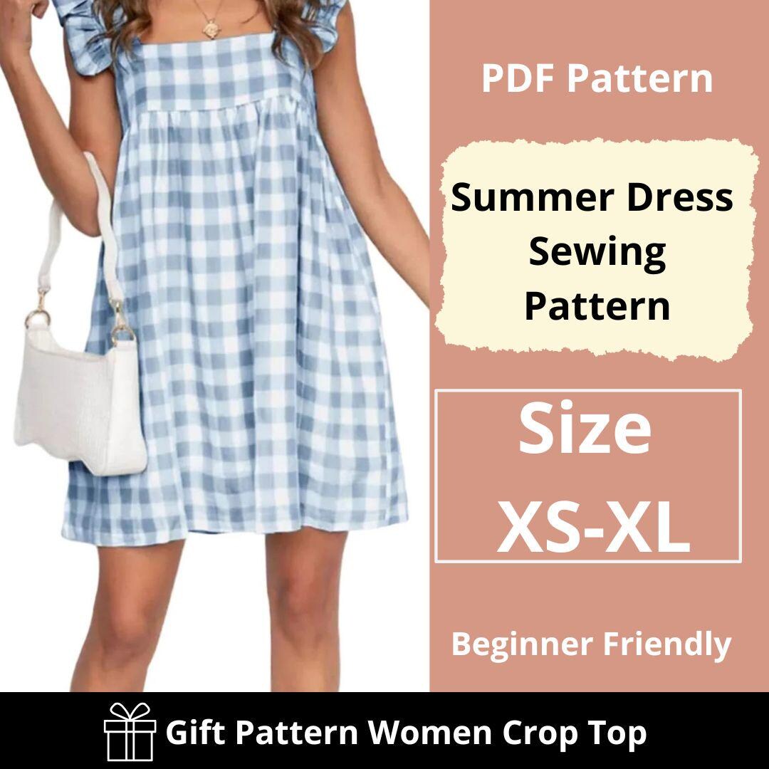 Dress Sewing Pattern | Sizes XS to XL | Instant Download | Easy Digital ...
