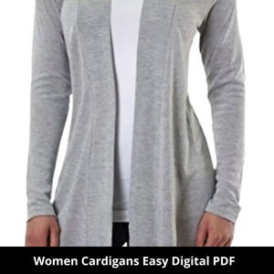 Cardigan Sewing Pattern PDF: Beginner-friendly, Sizes XS-3XL (A4/A0 ...