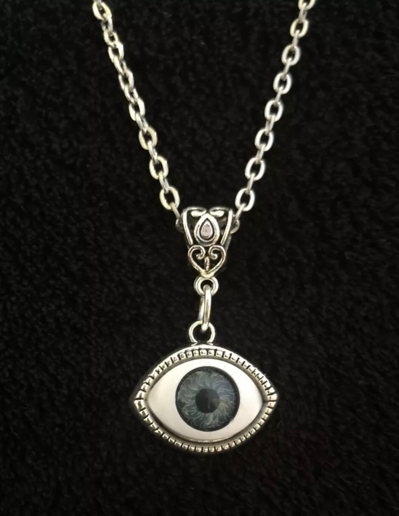 3D Oval Eye Necklace Eyeball Pendant on 18 Inch Chain Cameo - Etsy