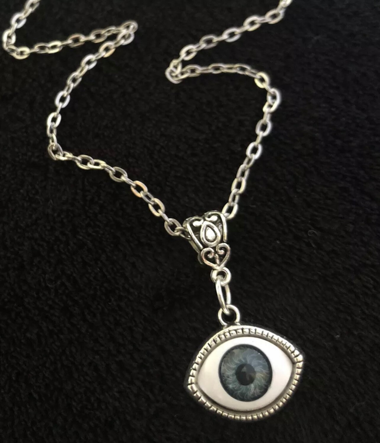 3D Oval Eye Necklace Eyeball Pendant on 18 Inch Chain Cameo - Etsy