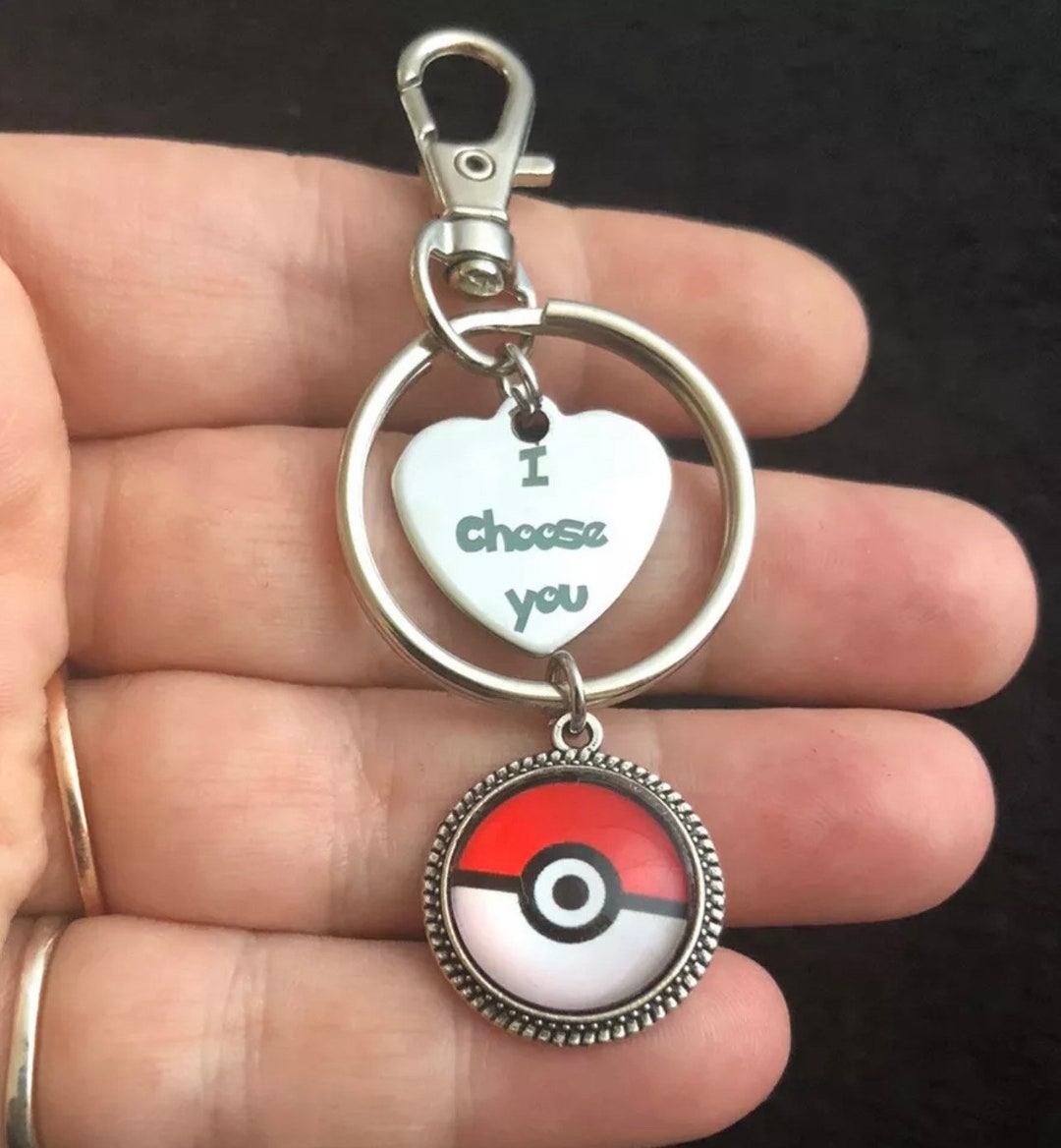 I Choose You Pokemon Keyring a Awesome Valentine’s Gift Charm Keyring ...