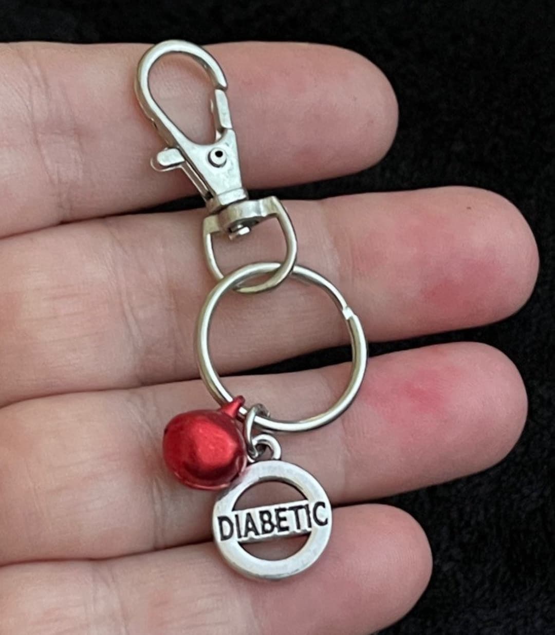Diabetic Awareness Charm Keyring Pendant Diabetes Gift Medical Alert ...