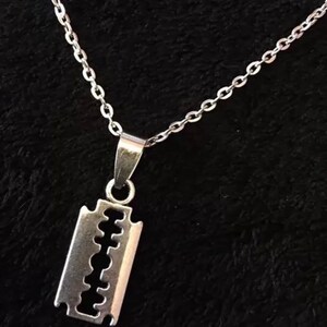 Razor Blade Necklace Pendant 18” Chain Silver It’s Ok Not to Be Ok ...