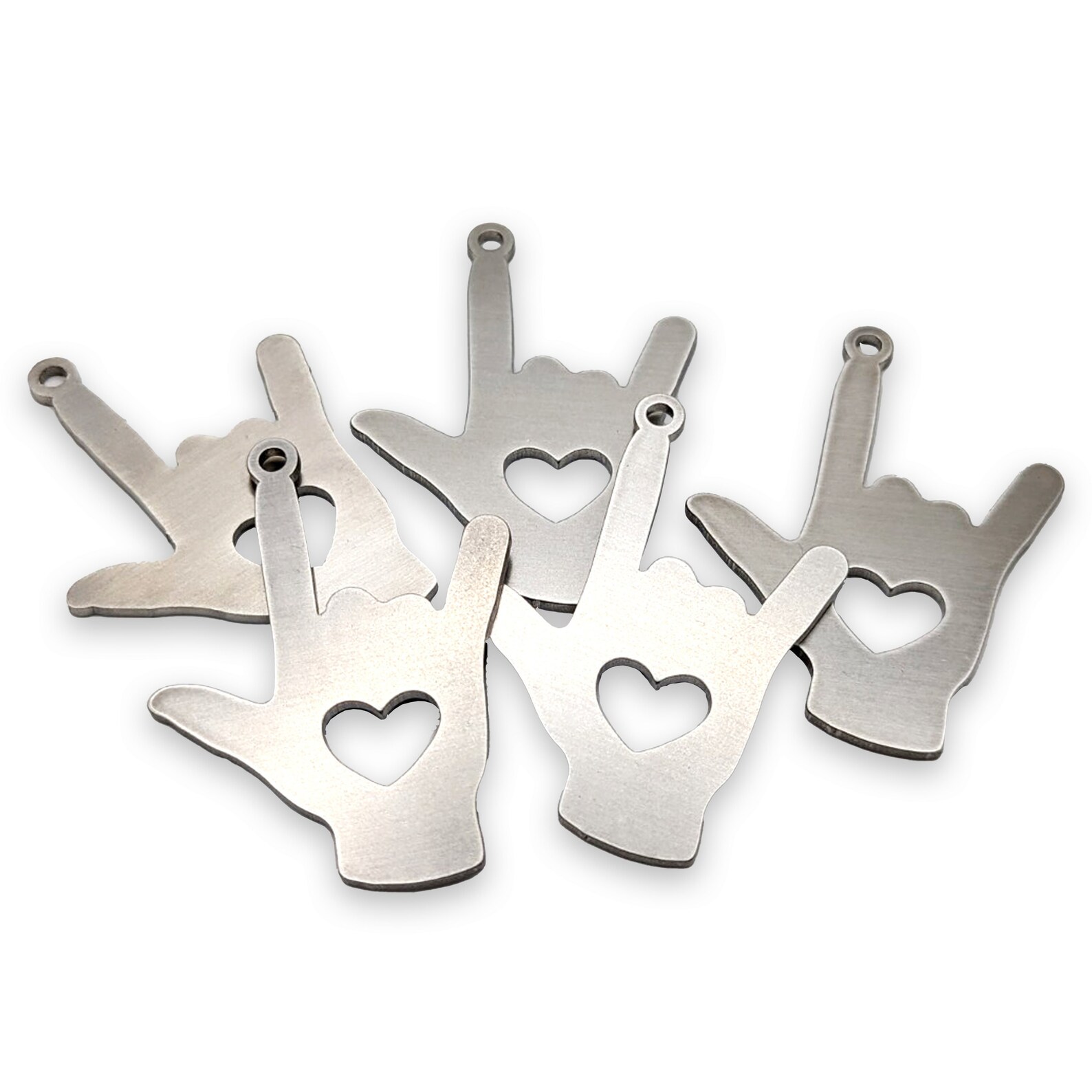 ASL I Love You DIY Charm - Stainless Steel- Sustainable & Eco Friendly ...