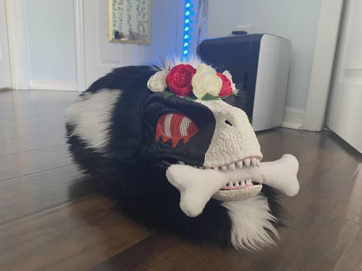 Custom Dino Mask Fursuit Head - Fully Furred (READ DESCRIPTION) - Etsy