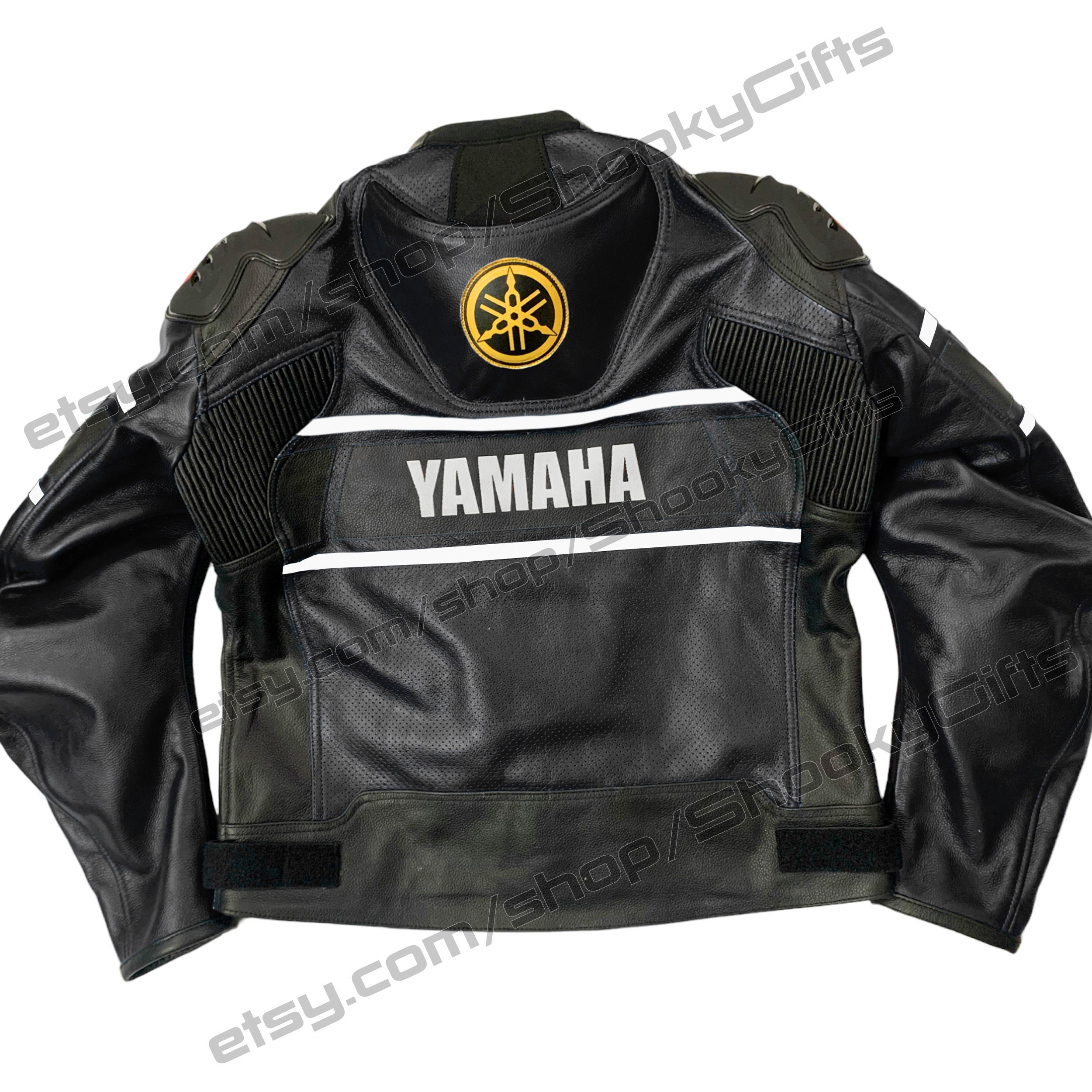 Black Yamaha Leather Motorcycle Racing Jacket - Etsy