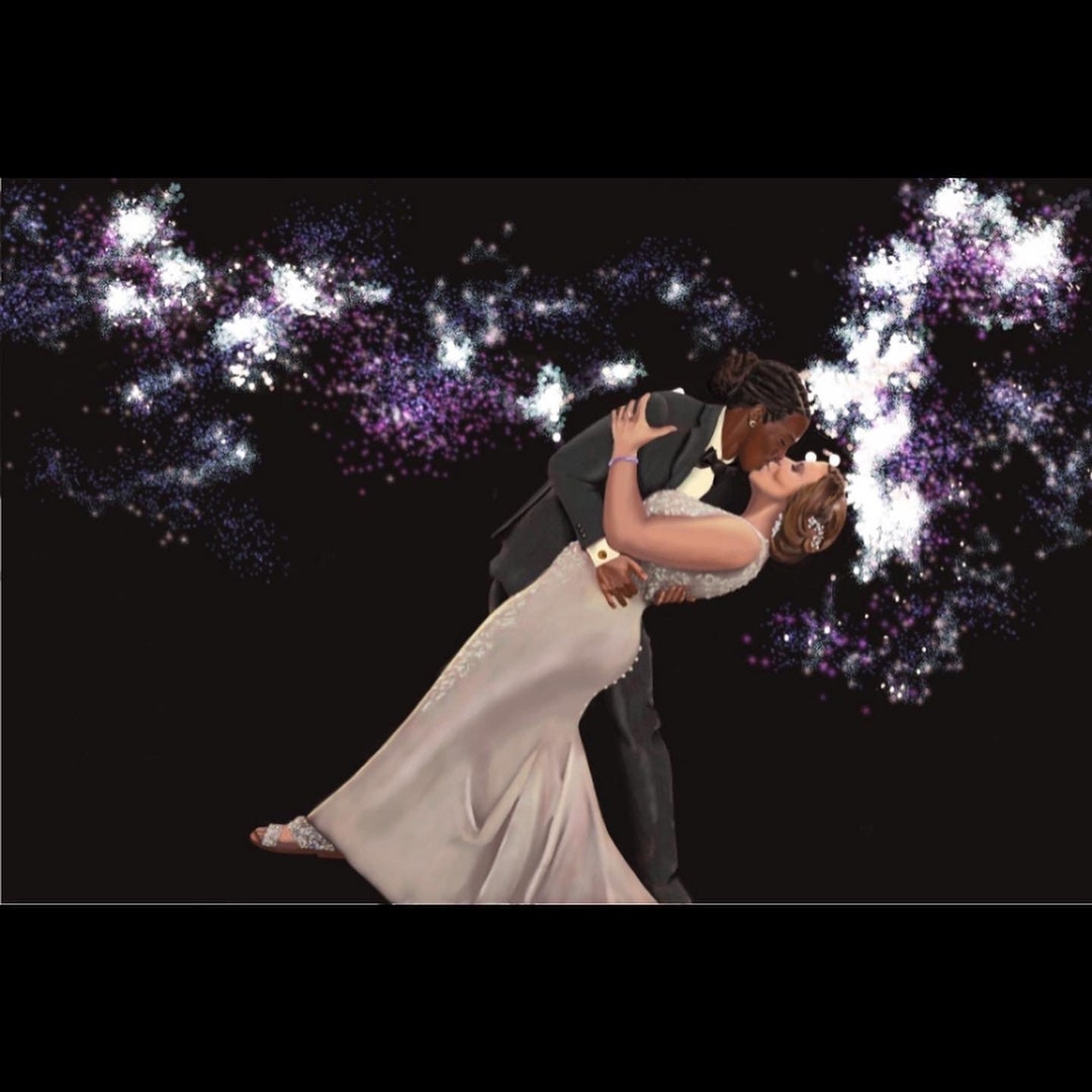 Custom Digital Wedding Portraits - Etsy