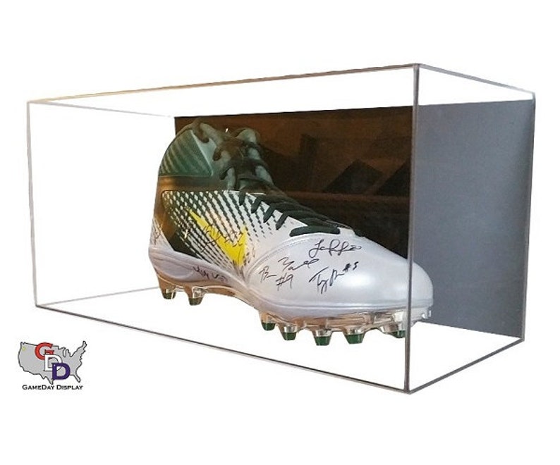 Acrylic Wall Mount Large Single Shoe Display Case Size 17 and Under by ...