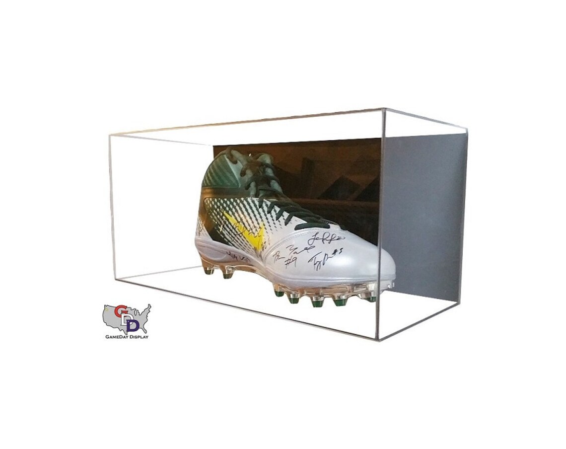 Acrylic Wall Mount Large Single Shoe Display Case Size 17 and Under by ...