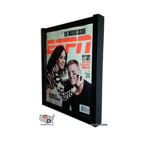 Magazine Display Case, Large, Black Frame, UV Protecting, Wall Mount, E ...