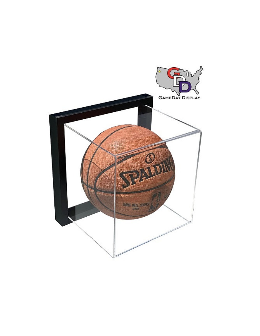 Framed Acrylic Wall Mount Full Size Basketball Display Case by Gameday ...