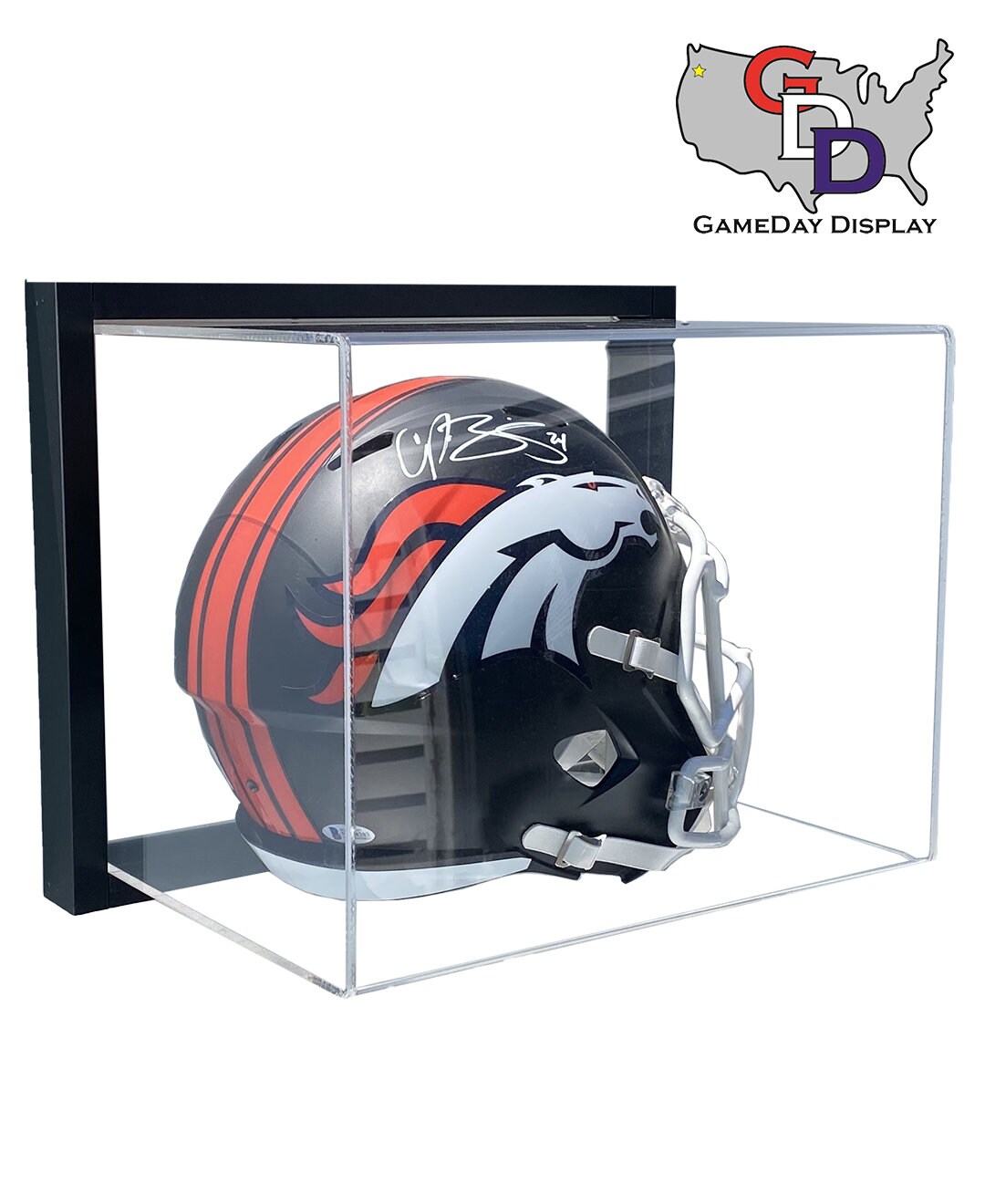 Framed Acrylic Wall Mount Full Sized Helmet Display Case by Gameday ...