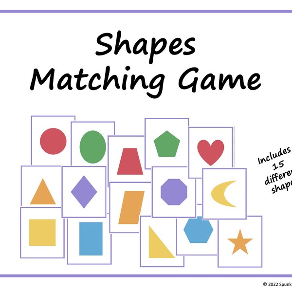 Shape Matching Game - Etsy