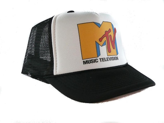 MTV Trucker Hat Vintage Snapback Hat Mesh Hat Black Hat - Etsy