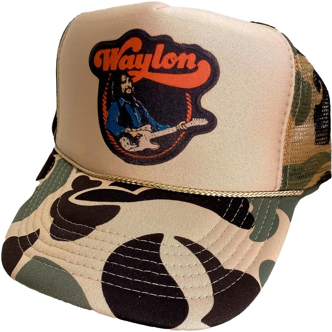 Waylon Jennings Trucker Hat Trendy Trucker Mesh Hats Retro Vintage ...