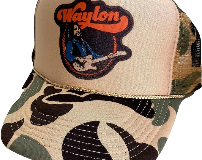 Waylon Jennings Trucker Hat Trendy Trucker Mesh Hats Retro - Etsy