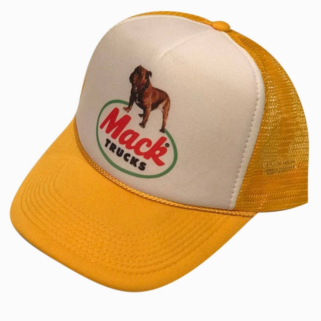 Mack Trucks Trucker Hat Vintage Snapback Hat Mesh Hat Yellow Hat Adjustable Unworn - Etsy