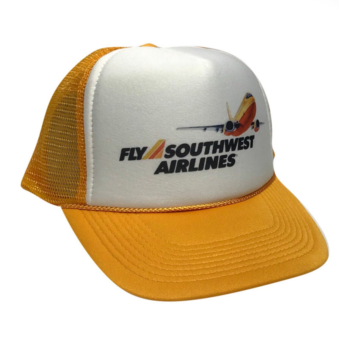 Fly Southwest Airlines Trucker Hat Vintage Snapback Hat Mesh - Etsy