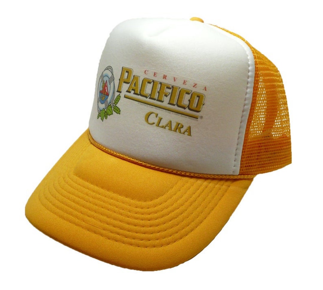Pacifico Beer Trucker Hat Vintage Snapback Hat Mesh Hat Yellow Hat ...