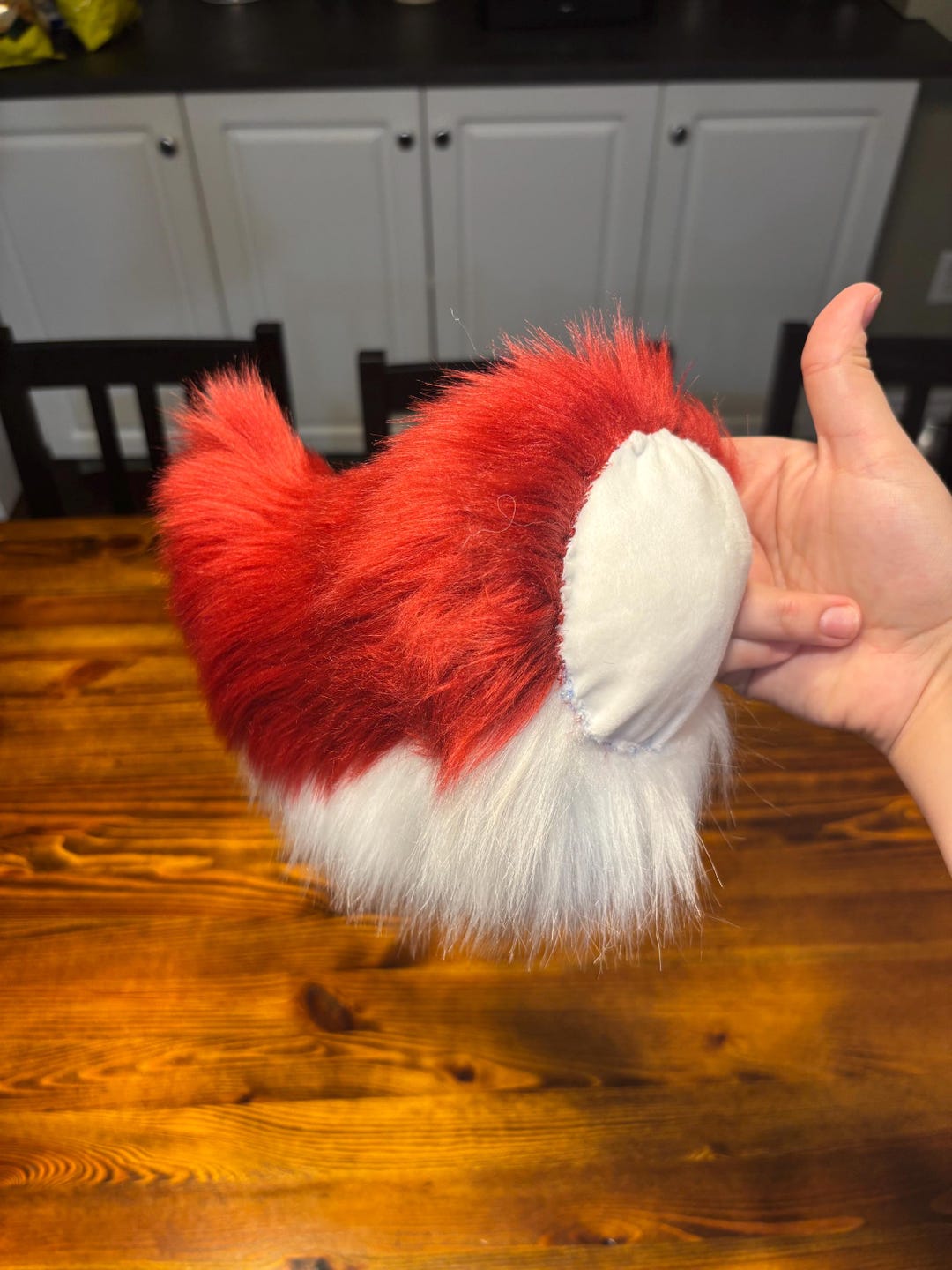 Red/white Fursuit Tail (nub) - Etsy