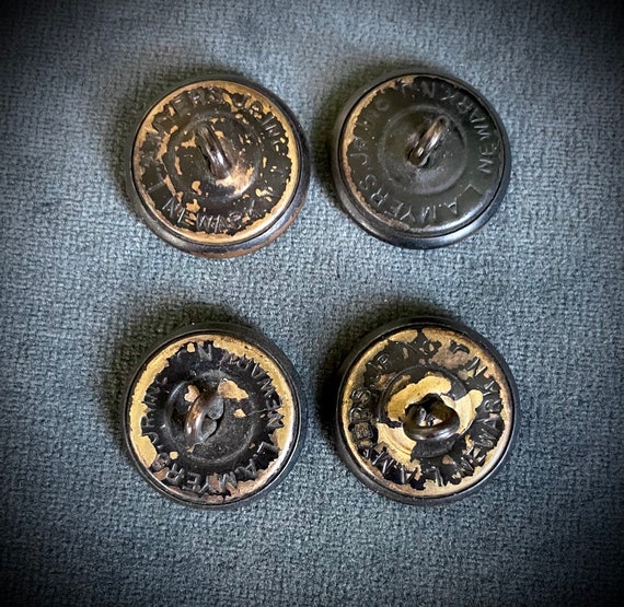 4 Antique Signed Myers Great Seal Uniform Military Ea… - Gem