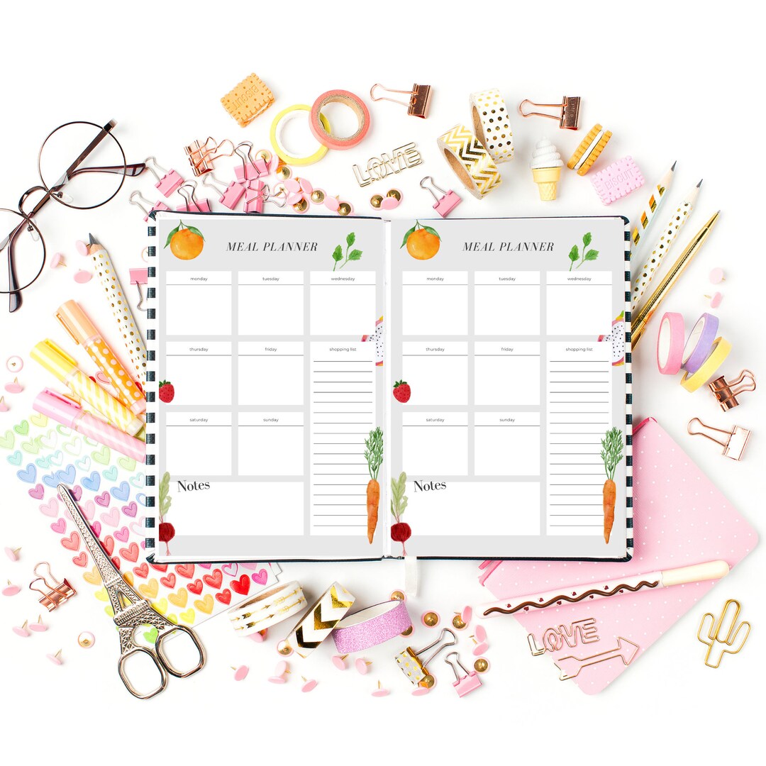 Colorful Fruits Weekly Meal Planner Weekly Meal Planner Grocery List ...