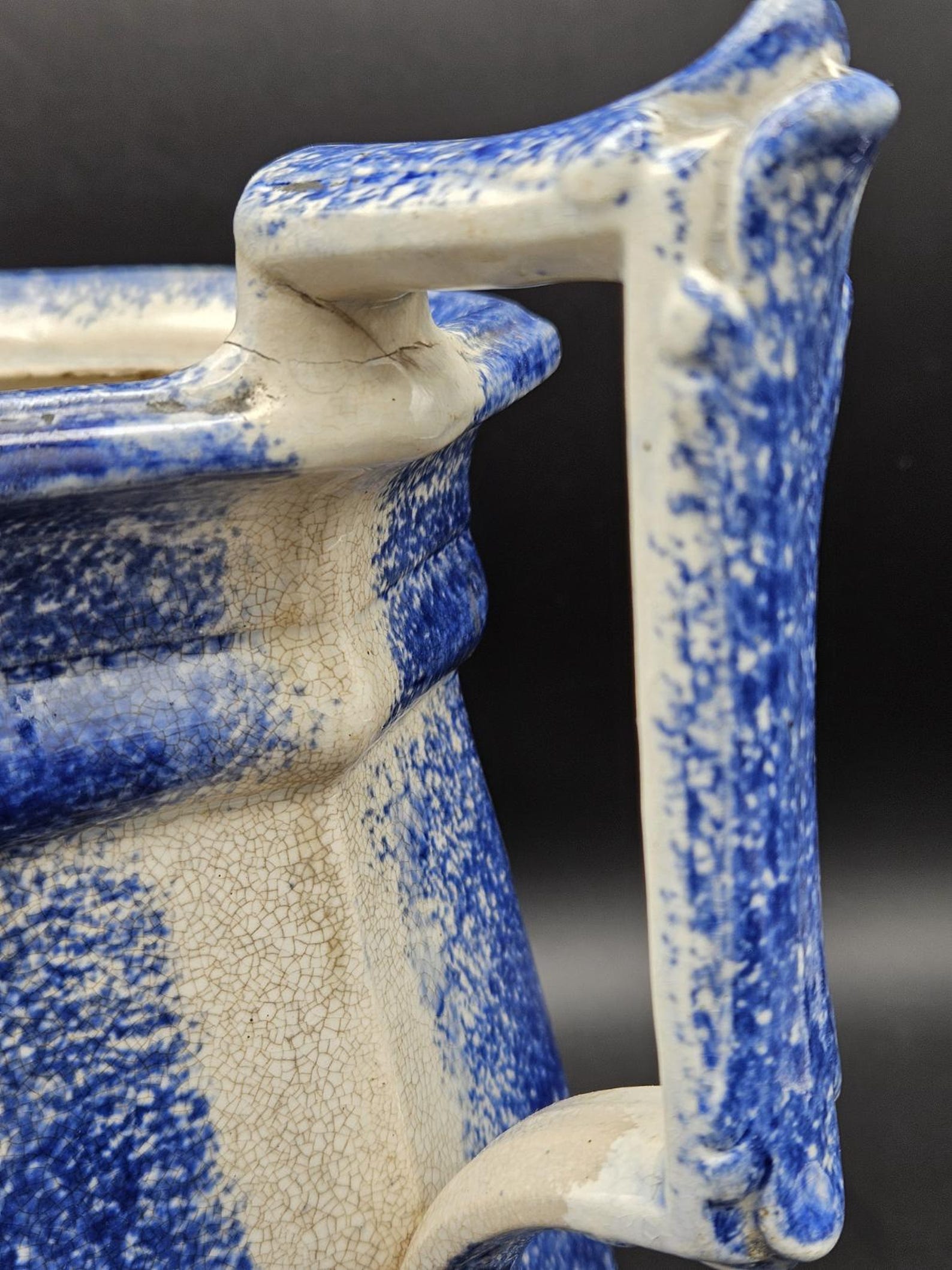 Antique Early 19th C Blue & White Teapot - Early Victorian Era - Etsy