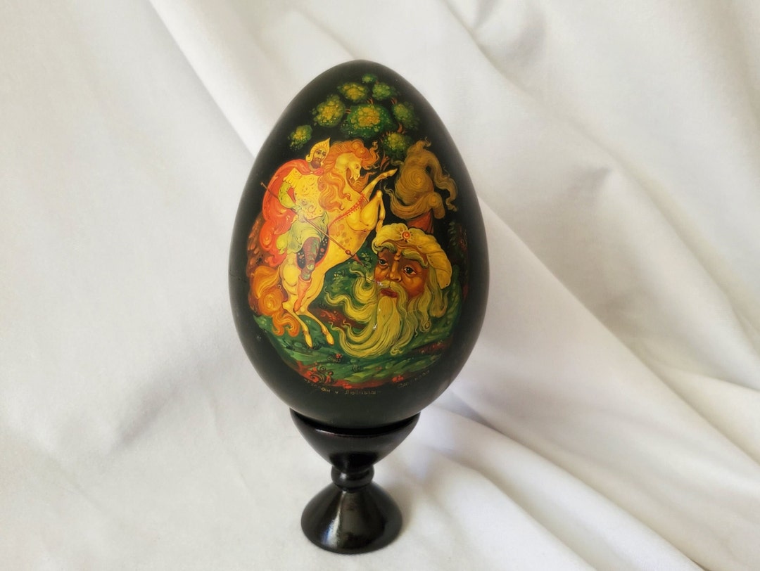 Hand Painted Russian Egg ruslan and Ludmila Signed Smirnova - Etsy