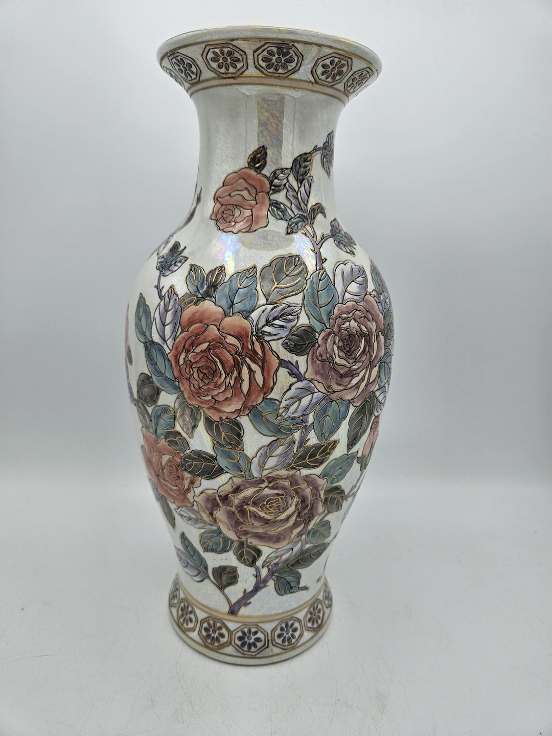 Vintage Chinese Lustreware Large Vase - Etsy