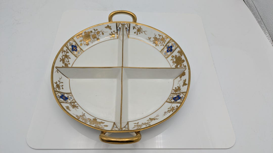 Antique Noritake "hand-painted in Nippon" Divided Porcelain Serving ...