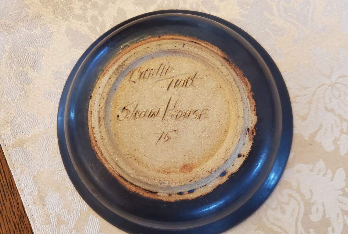 Vintage Glazed Pottery Baking Dish, Signed by Artist - Etsy