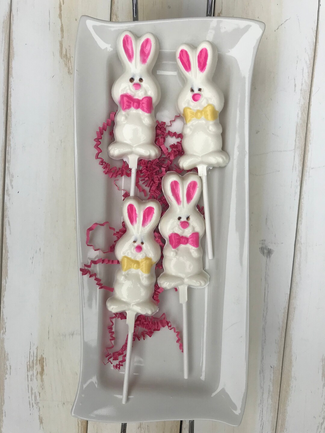 Easter Bunny Chocolate Lollipops, Easter Lollipops , Set of 4 - Etsy