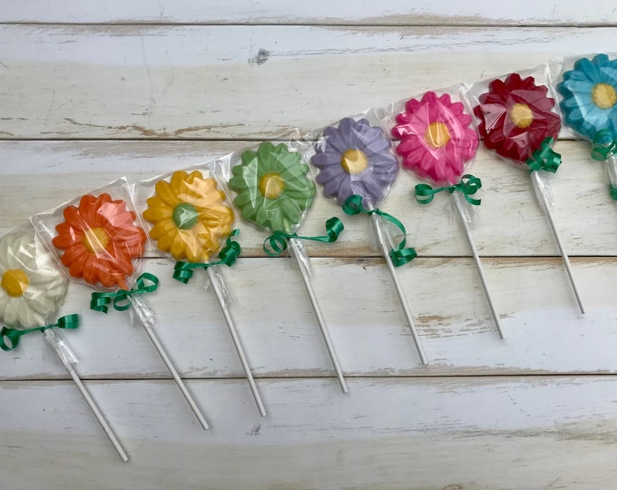 Daisy Chocolate Lollipops, 12 Count - Etsy