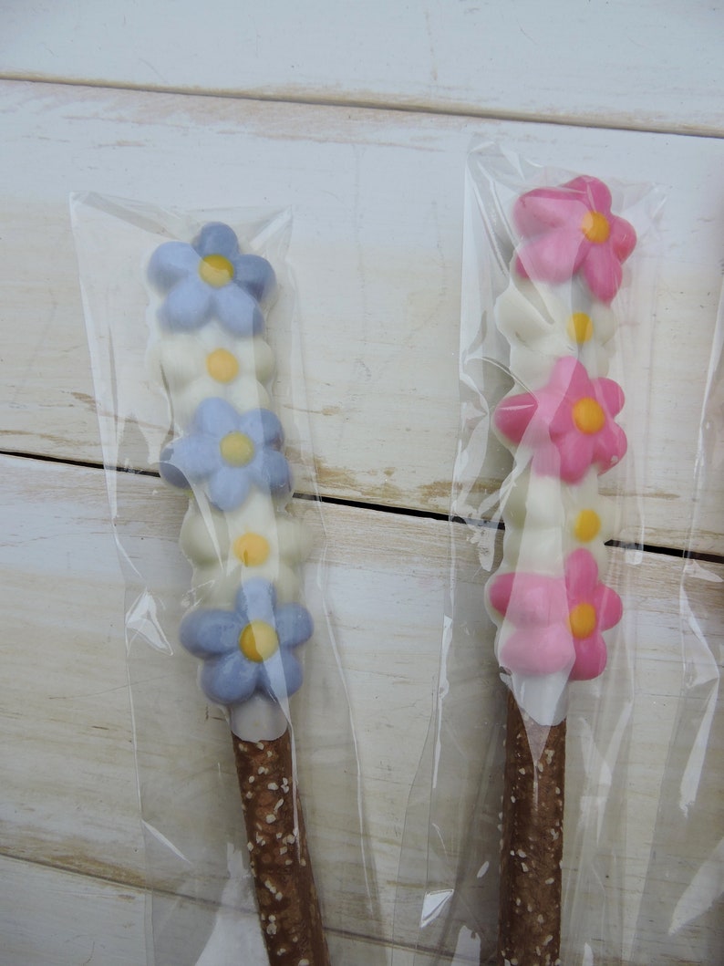 Flower Chocolate Covered Pretzels, Spring Time Pretzels, Summer Time ...