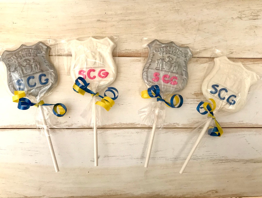 Police Badge Chocolate Lollipops, School Crossing Guard Chocolate Badge ...