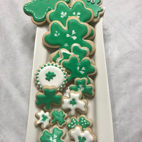 Shamrock Cookies - Etsy