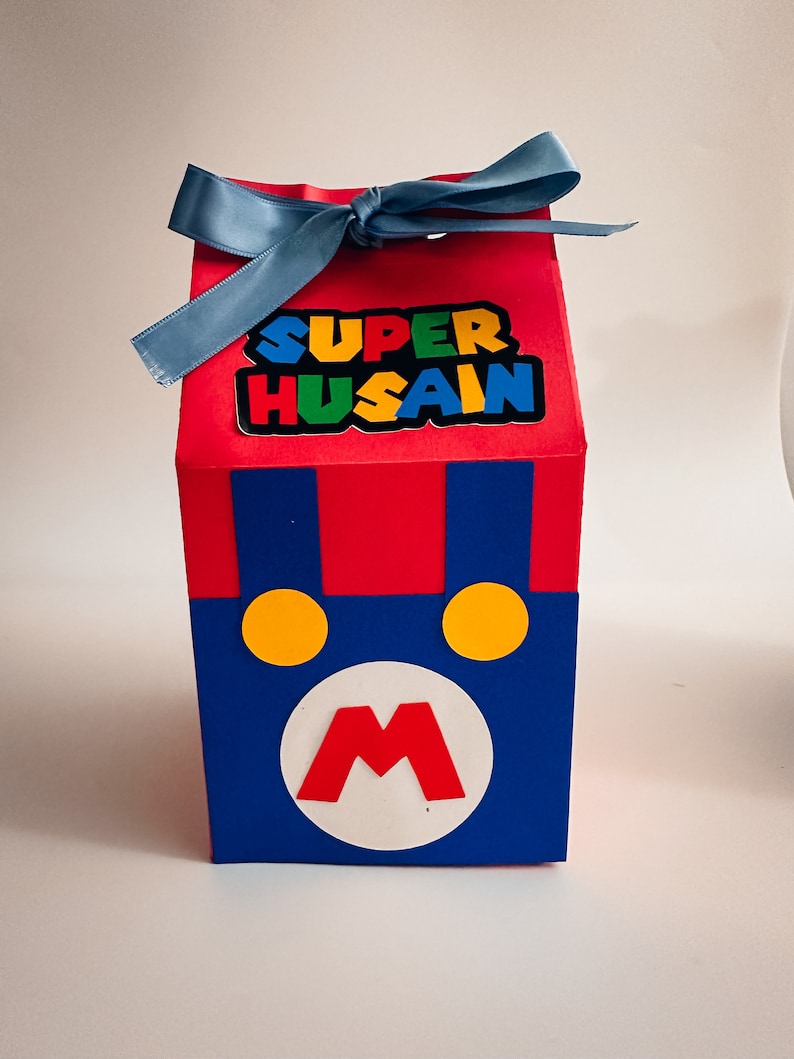 Super Mario Milk Box, Favor Boxes Luigi, Mario Bros Gable Box, Party ...