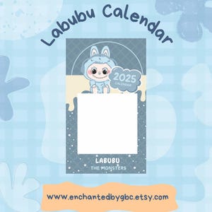 Labubu Magnetic Calendar, 2025 Magnetic Calendar, Cute Calendar, the ...